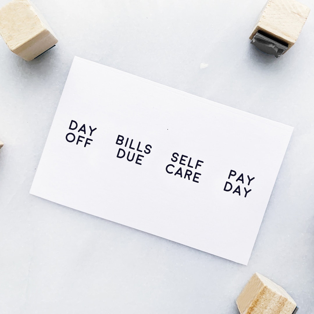 Life Reminders Text Stamp Set • Small Text Stamps for Planners and ...