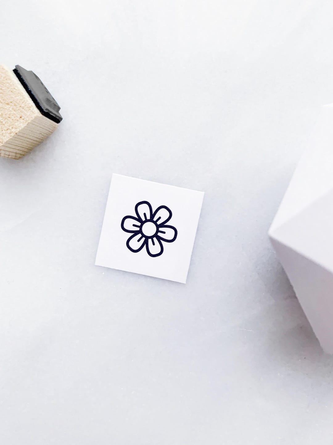 Six Petal Flower Stamp • Small Flower Stamps for Planners - Etsy