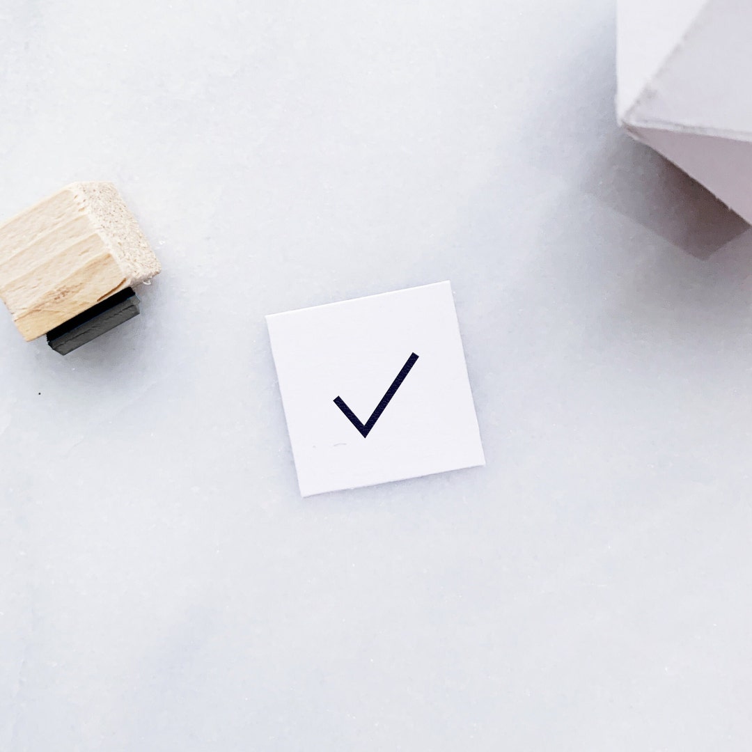 Small Checkmark Rubber Stamp Tiny Shape Stamps Journal - Etsy