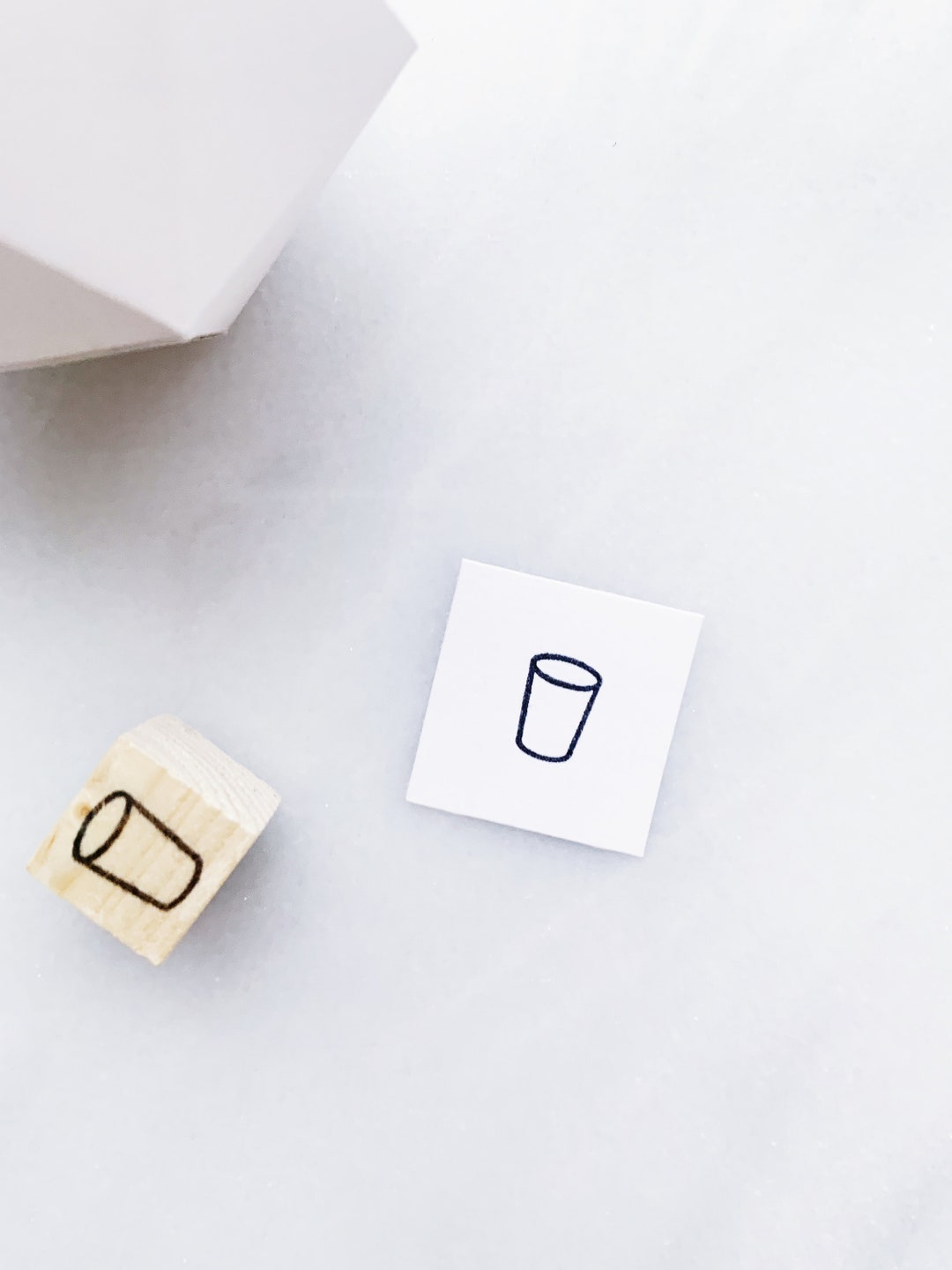 Water Glass Rubber Stamp • Rubber Stamp for Water Tracking • Small ...