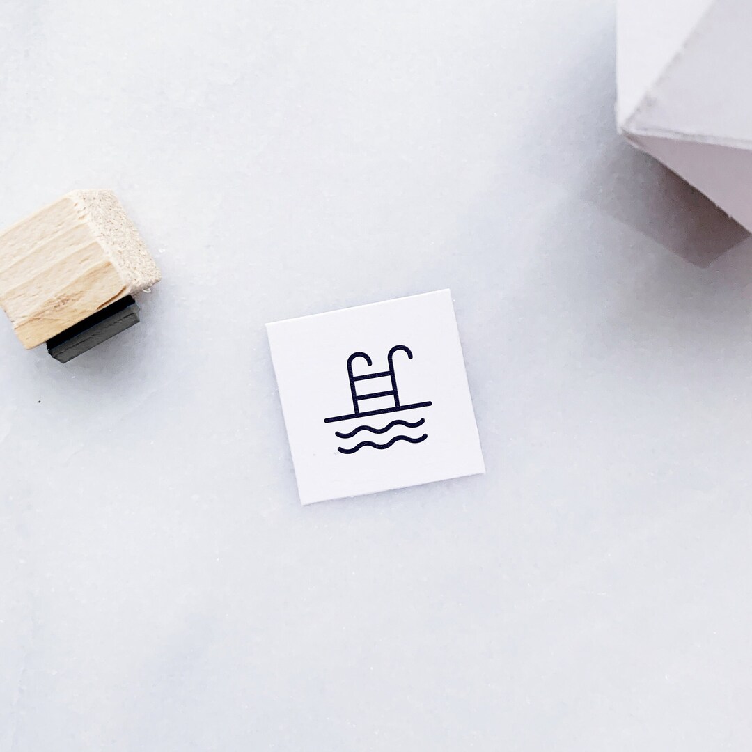 Swimming Rubber Stamp • Small Cardio Stamp • Exercise and Fitness ...