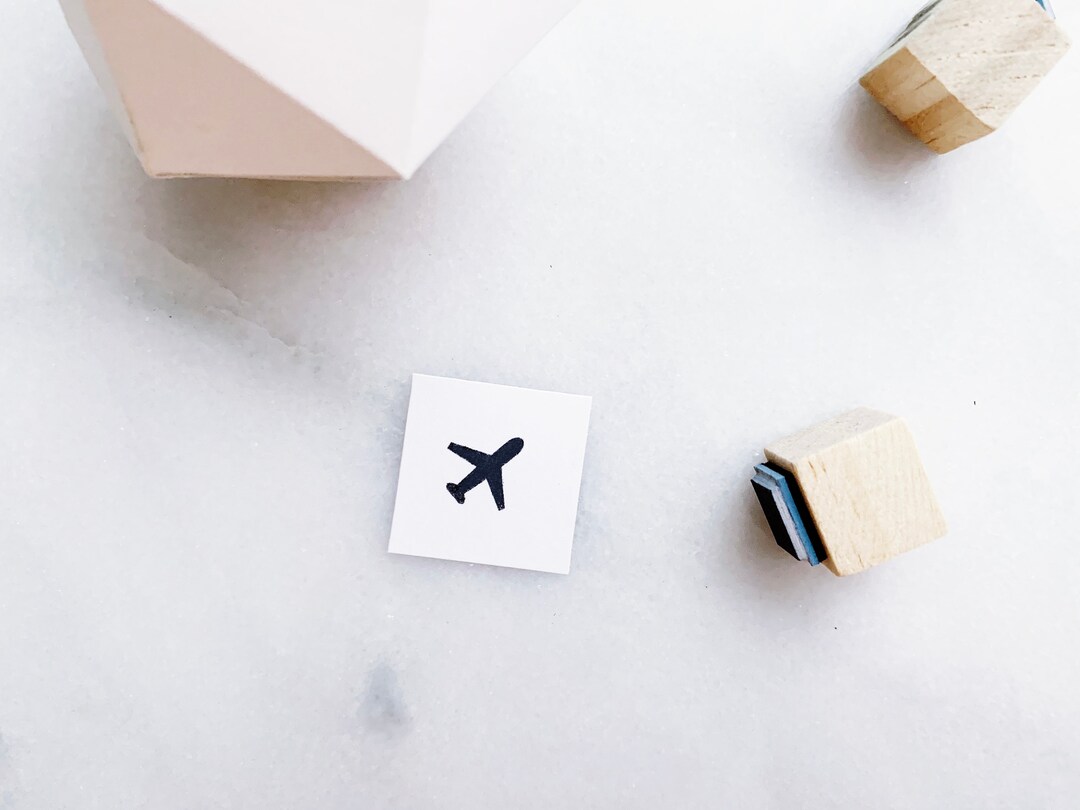 Flight Reminder Rubber Stamp • Airplane Stamp • Vacation Reminder ...