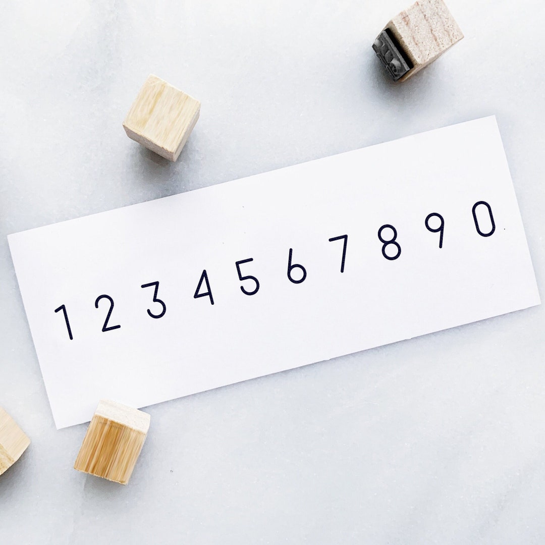 Small Sans Serif Numbers Rubber Stamp Set • Tiny Numbers Rubber Stamps ...