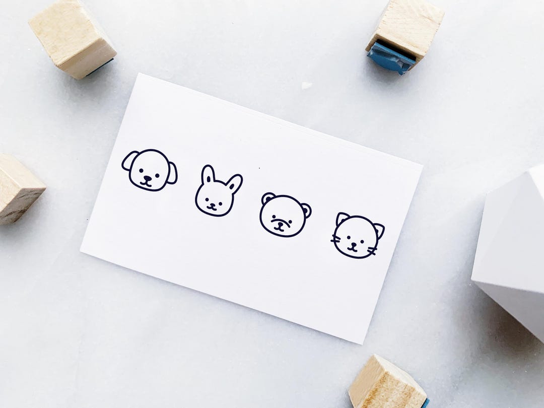 Cute Animal Stamp Set • Small Animals Stamp Set - Etsy