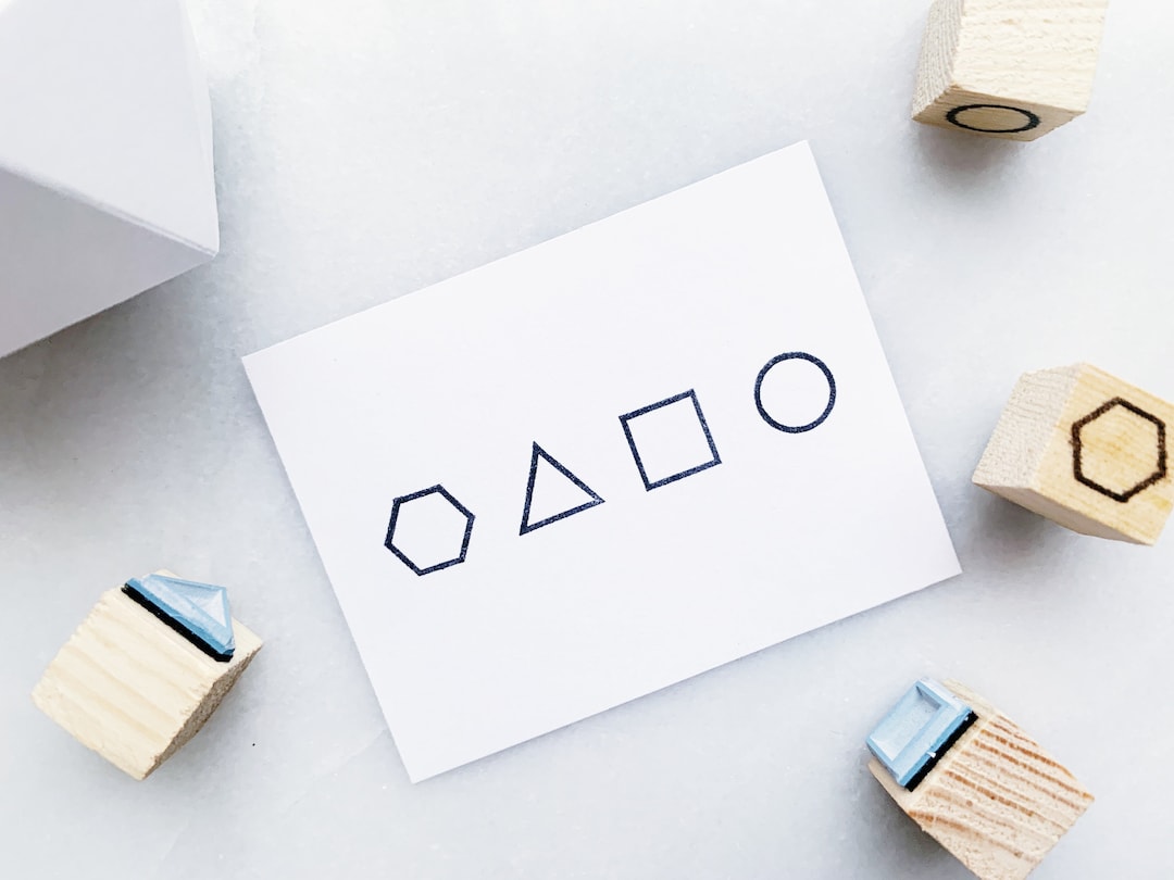 Geometric Shapes Rubber Stamps, Hand Carved Rubber Stamp, Abstract ...