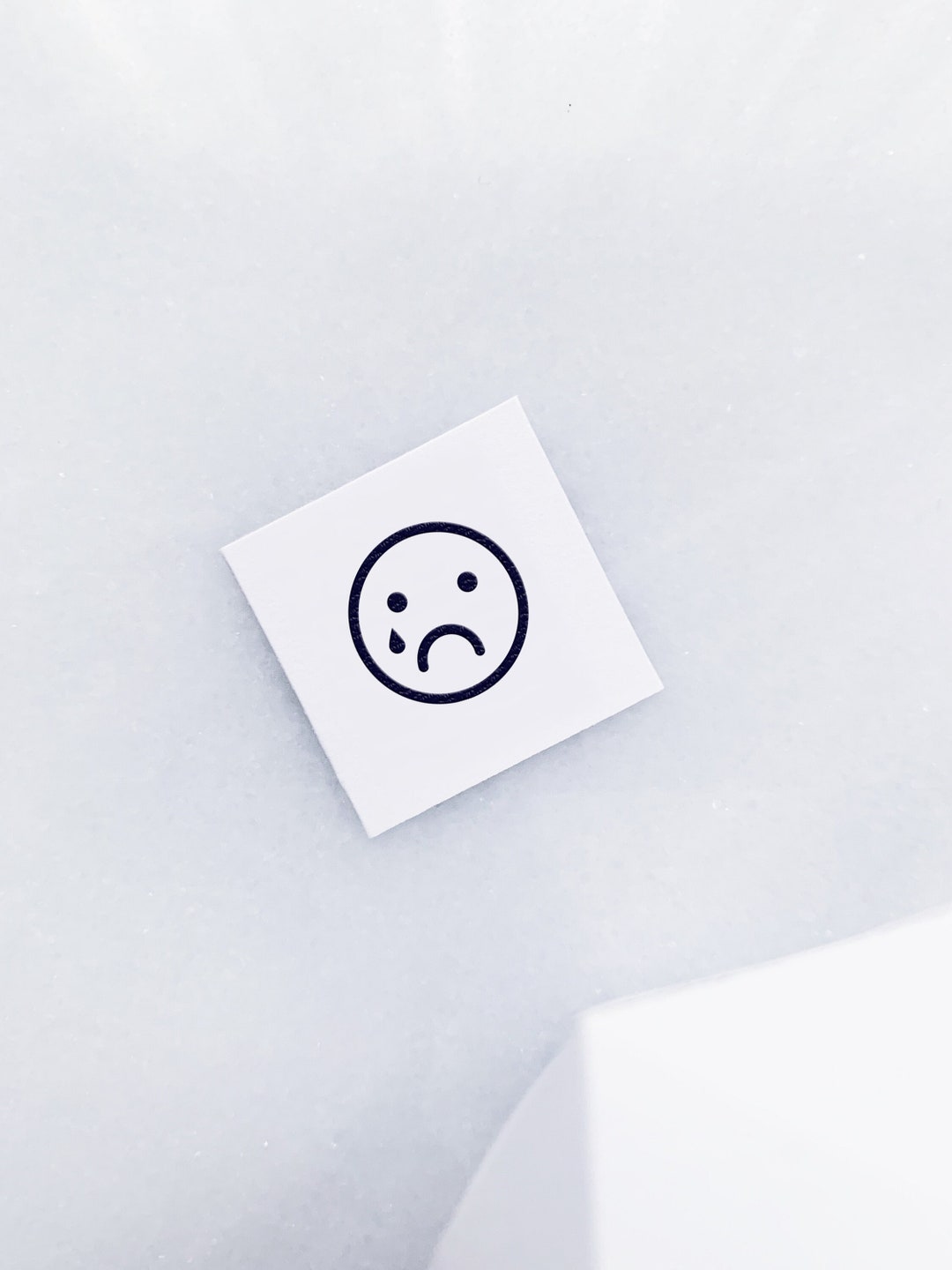 Crying Emoji Rubber Stamp • Small Mood Stamps • Sad Face Stamp ...