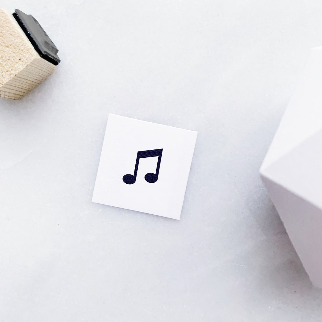 Music Note Rubber Stamp • Eight Note Stamp • Tiny Rubber Stamps - Etsy
