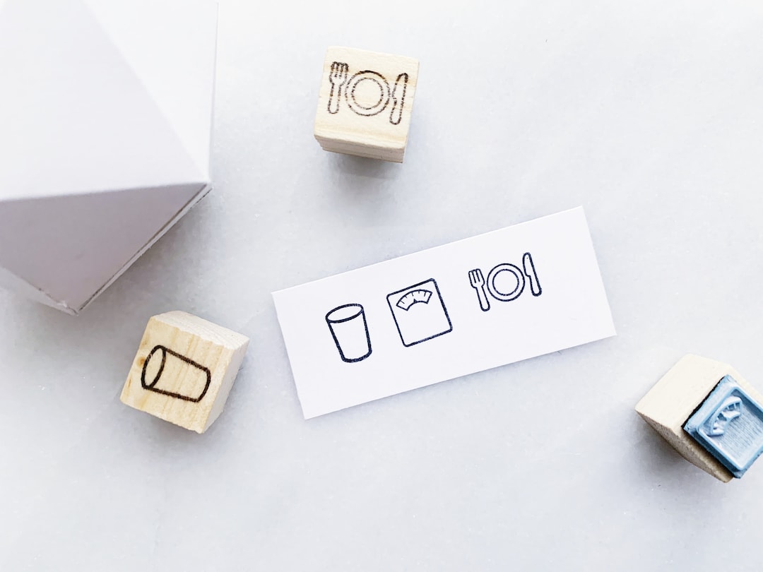 Exercise and Nutrition Planner Stamps • Weight and Diet Tracker Stamps ...