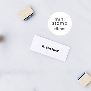 Full Days of the Week Rubber Stamp Set • Small Weekday Stamps • Stamp ...