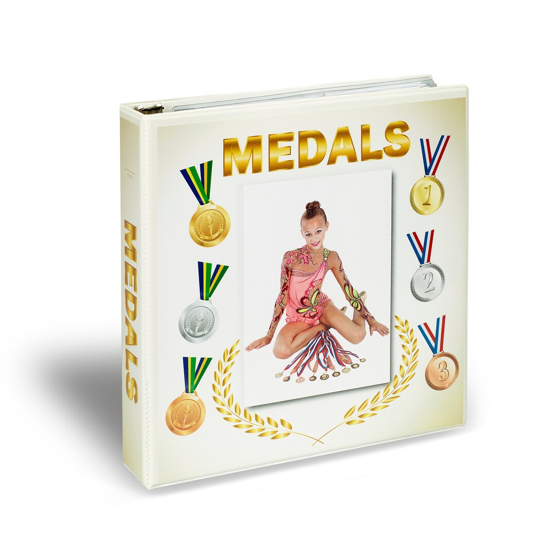 Award Medal Organizer Display Storage Binder With 3 Pages for 18 ...