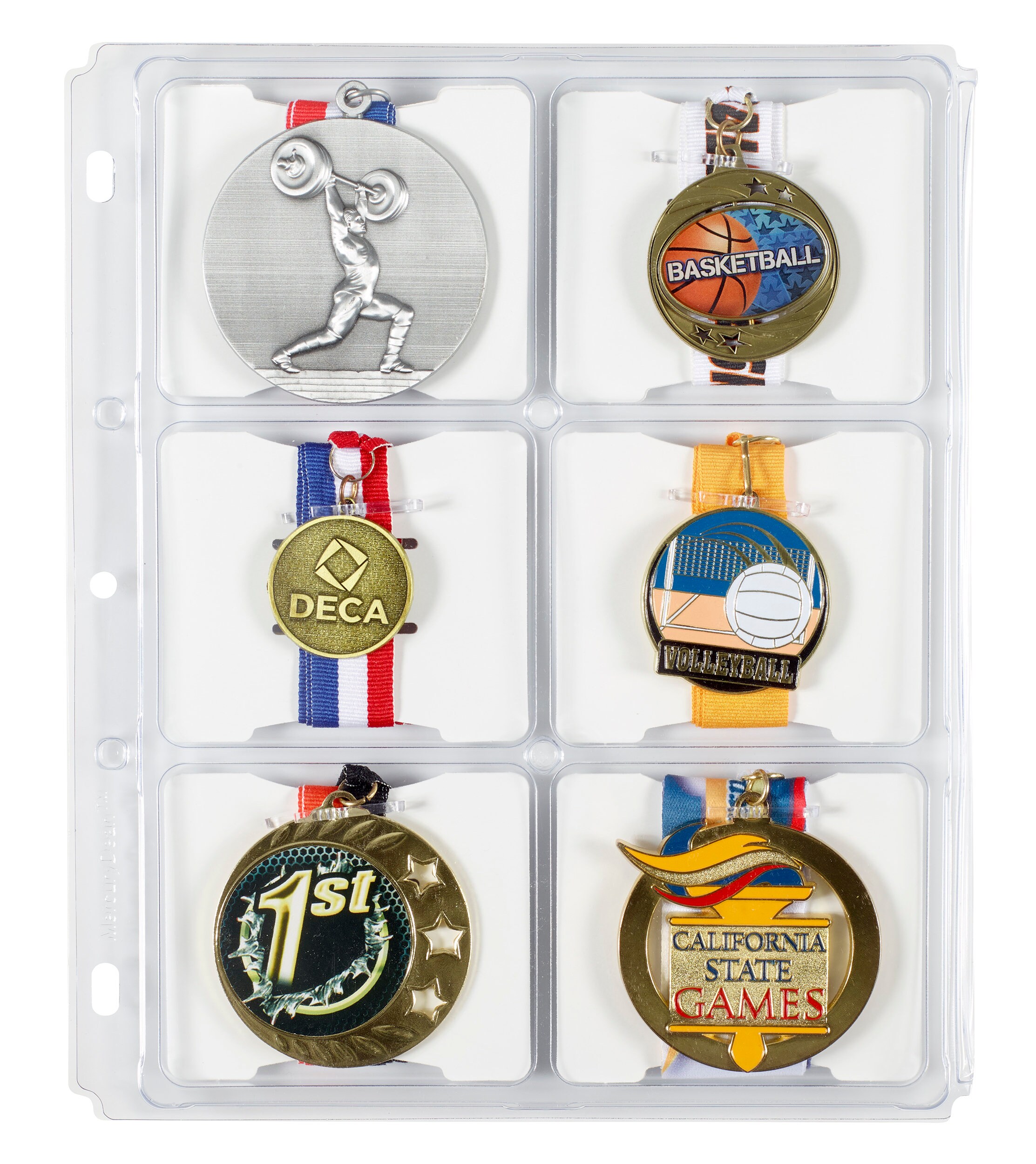 Award Medal Organizer Display Storage Binder With 3 Pages for 18 ...