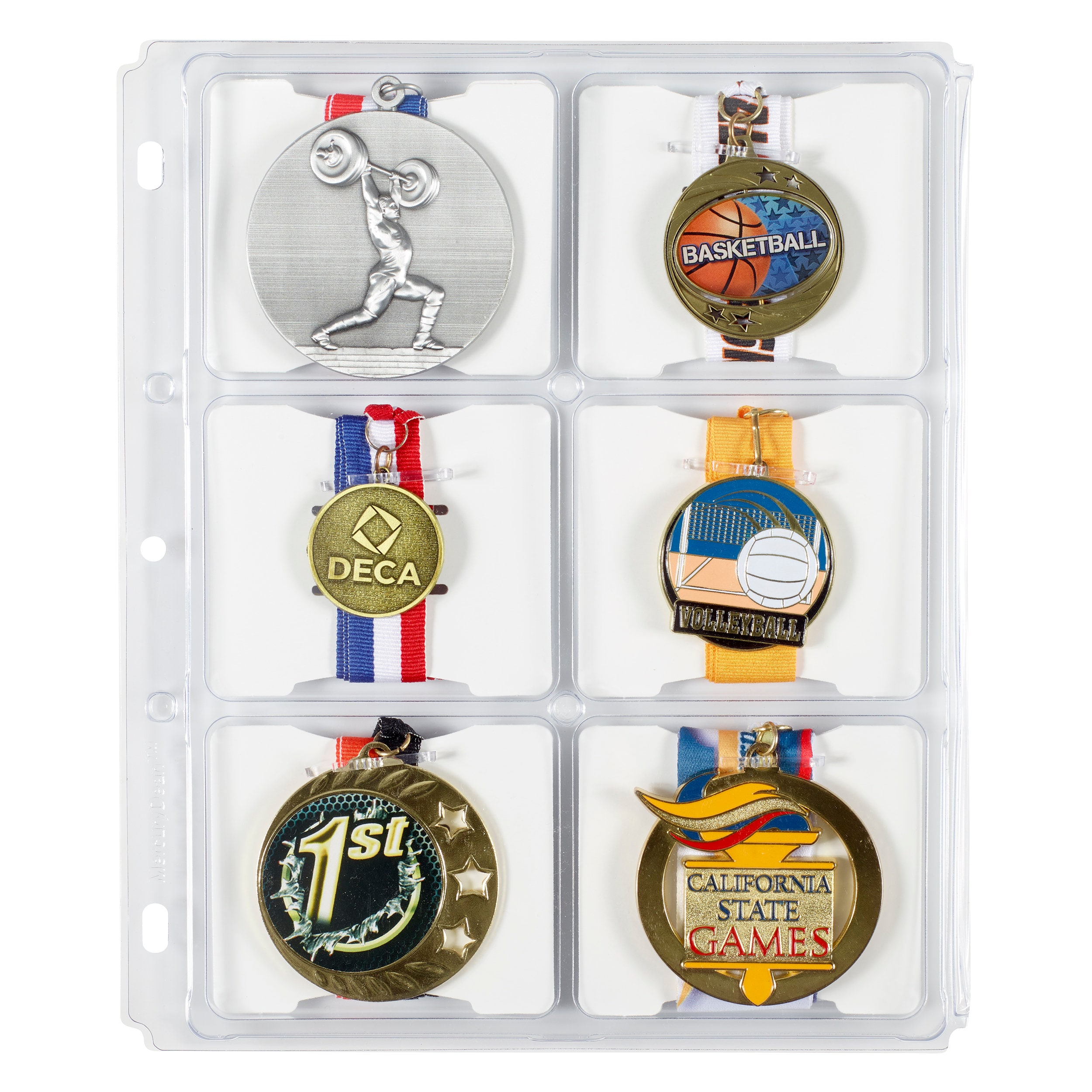 Medal Display Organizer Storage Binder Pages STANDARD Size Award Medals ...