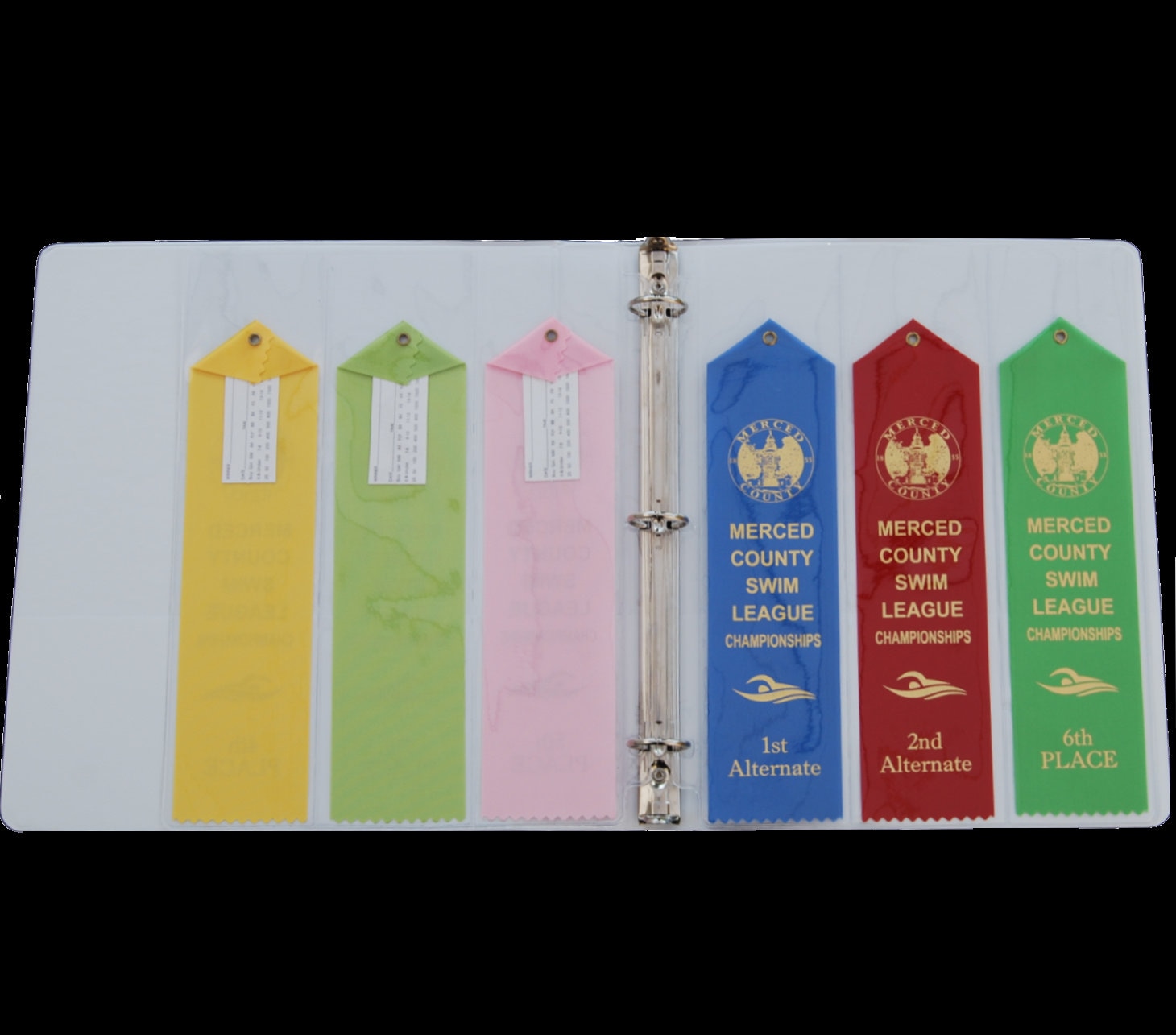 10 Large Award Ribbon Clear Pages Sheets Organizer Storage Holder ...