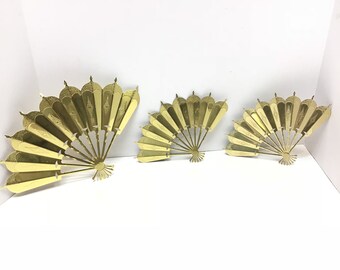 Asian fan wall decor | Etsy