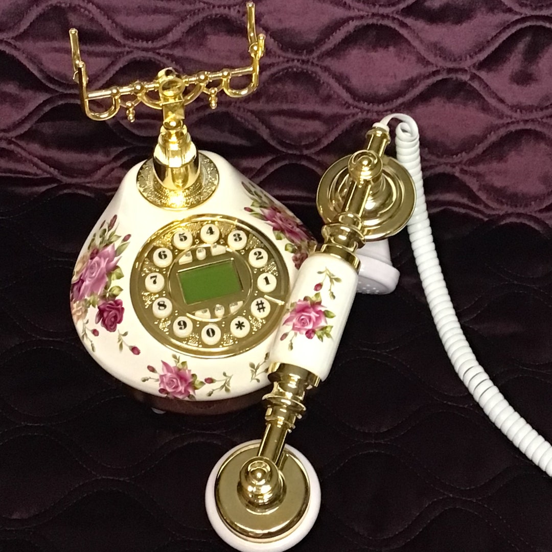 Vintage Elegant Hollywood Regency Push Button Desk Phone - Etsy