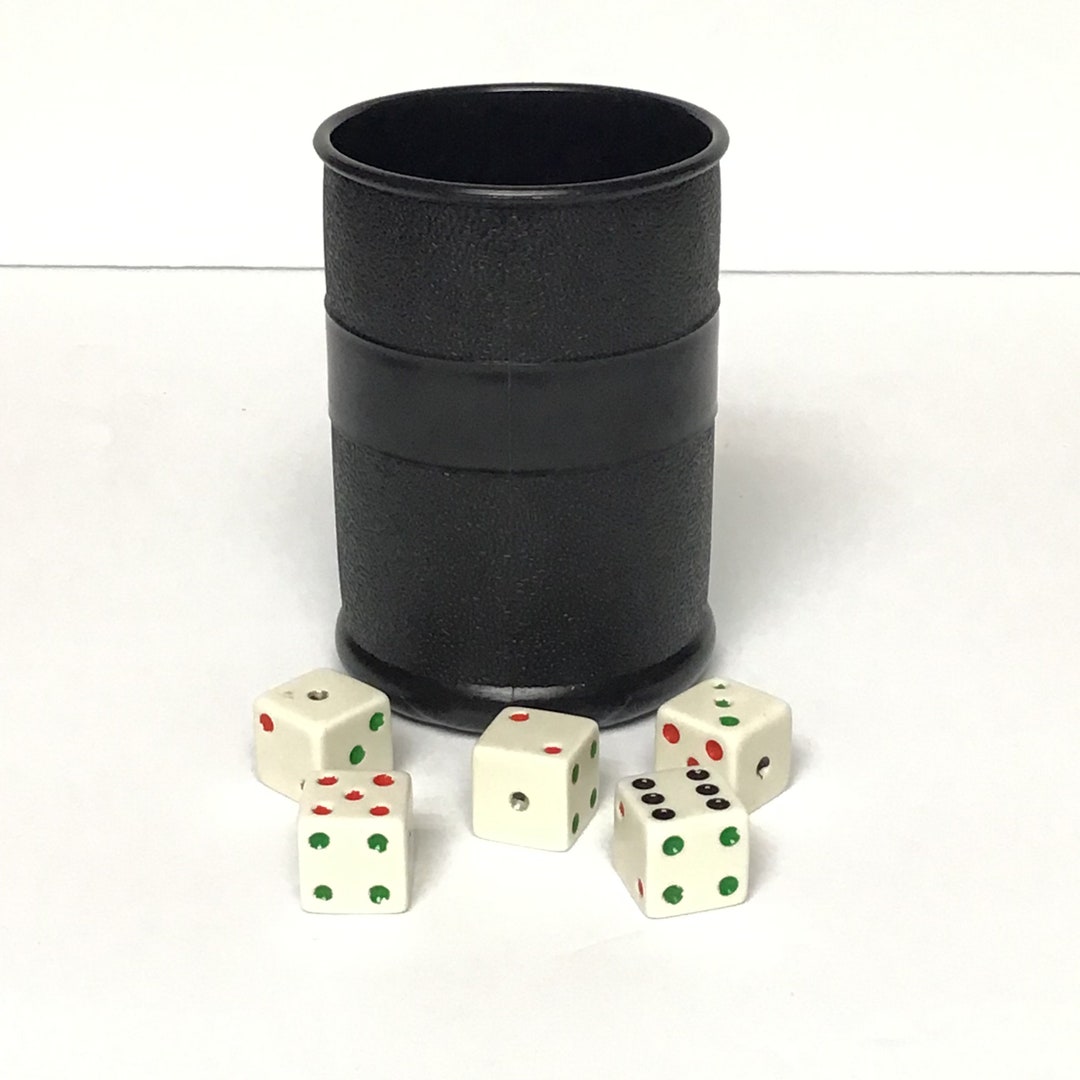 Vintage Dice Shaker Cup and Dice - Etsy