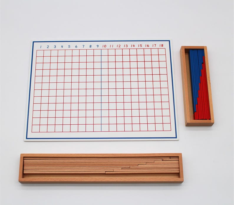 Montessori Addition & Subtraction Strip Board Math Materials School ...