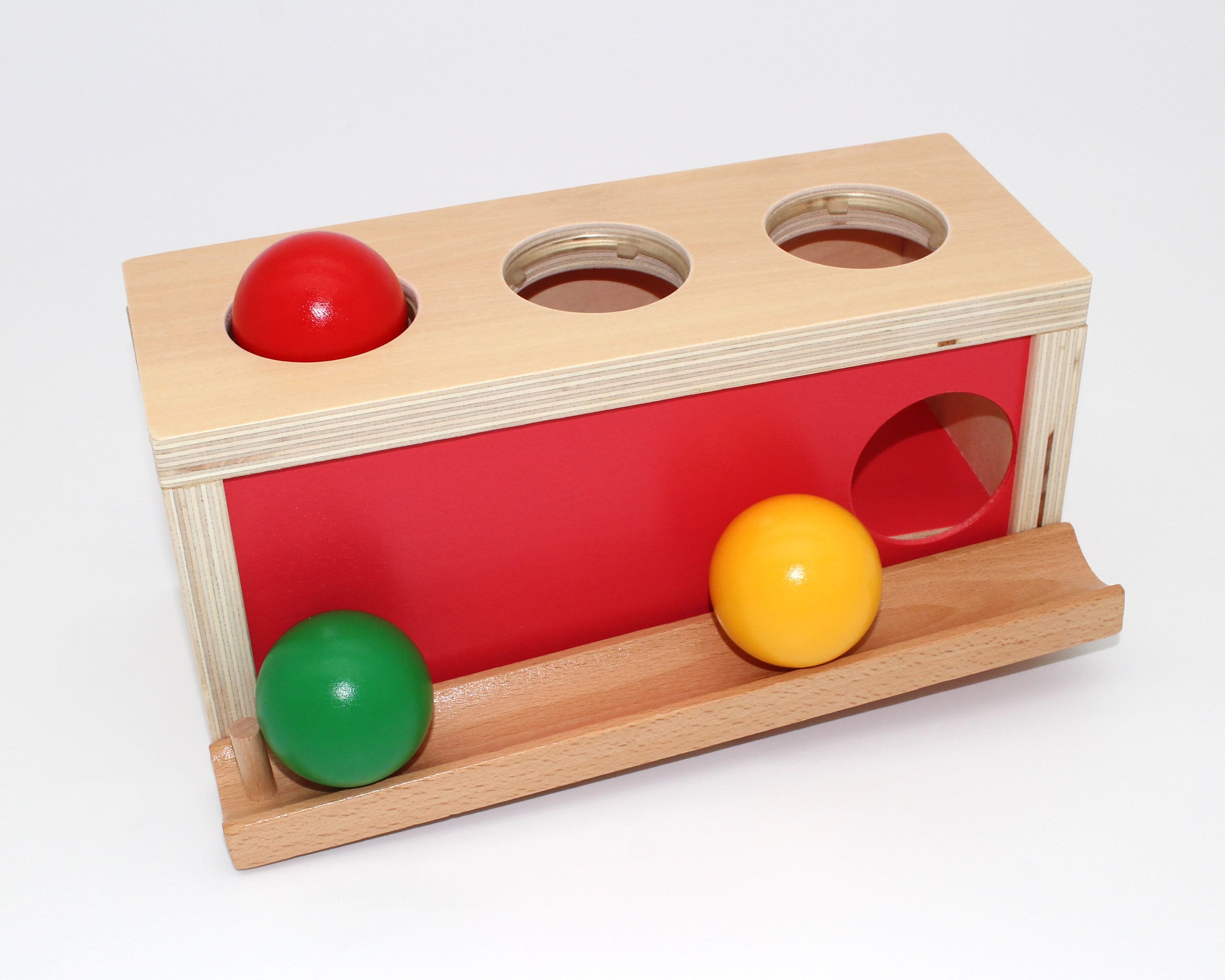 Montessori Toddler Ball Toy Push Object Permanence Ball Box With 3 ...