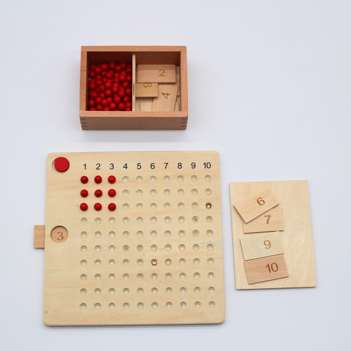 Montessori Multiplication Bead Board Division Bead Board Math Materials ...
