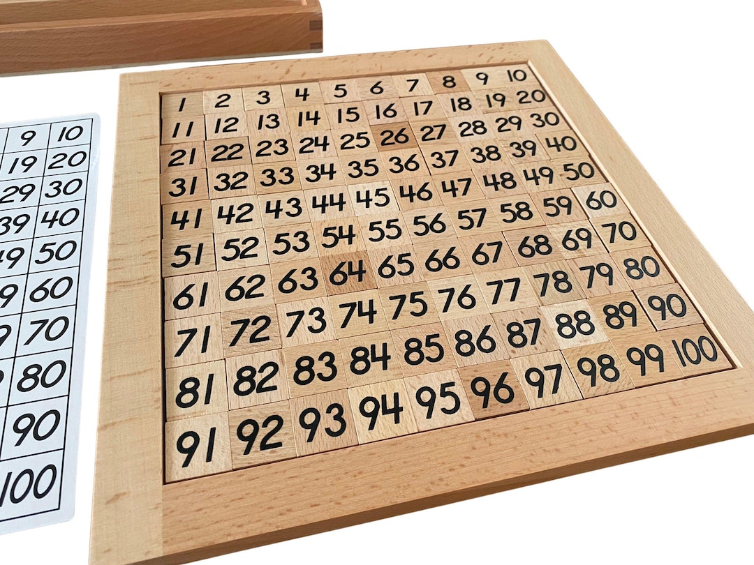 Montessori Materials Mathematics Math Hundred Board - Etsy