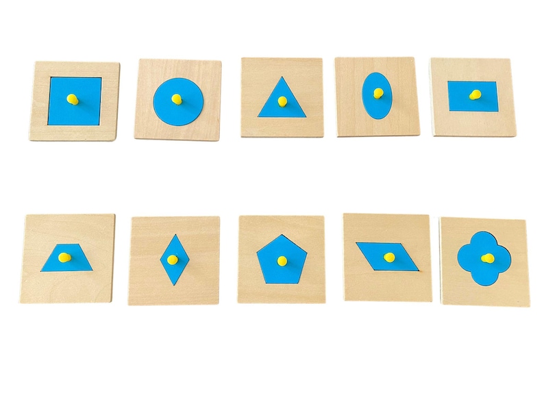 Montessori Materials Mini Geometric Shape Puzzles for Toddlers ...