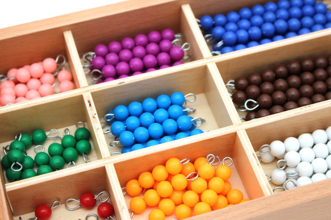 Montessori Checker Board Beads Early Development Mathematics Material ...