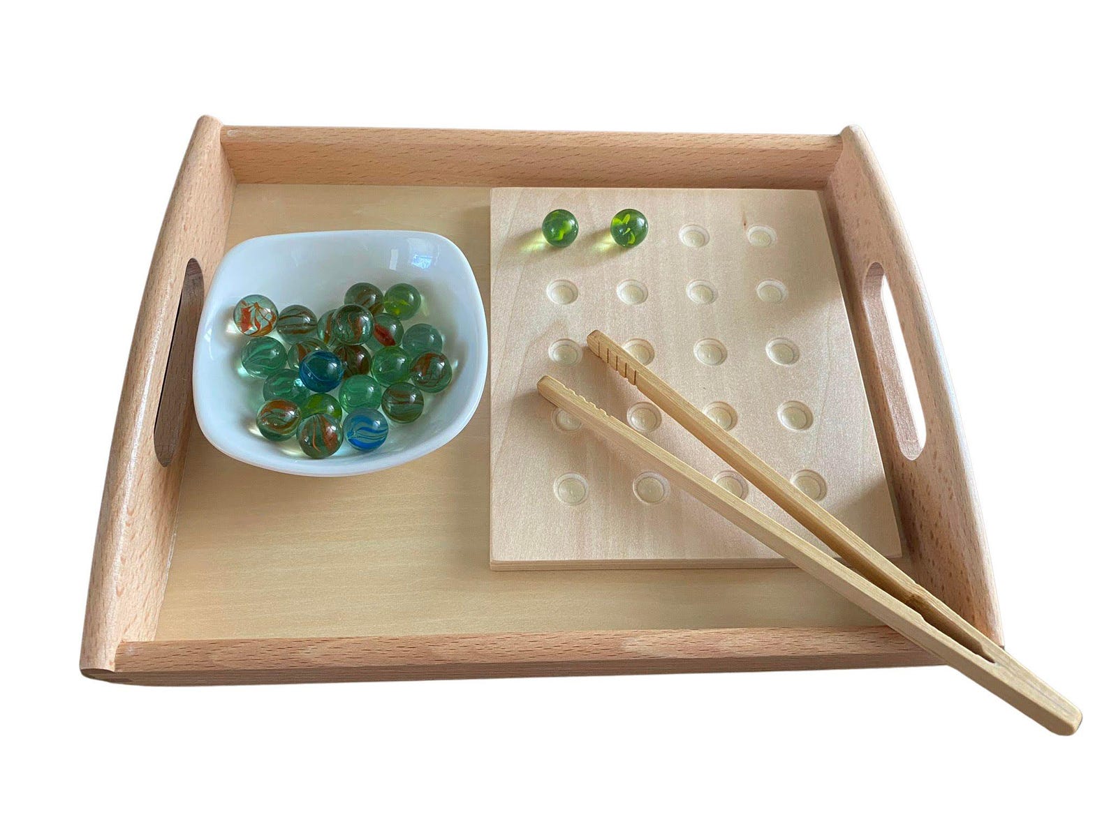 Montessori Practical Life Materials Marble Counting and Sorting Game ...