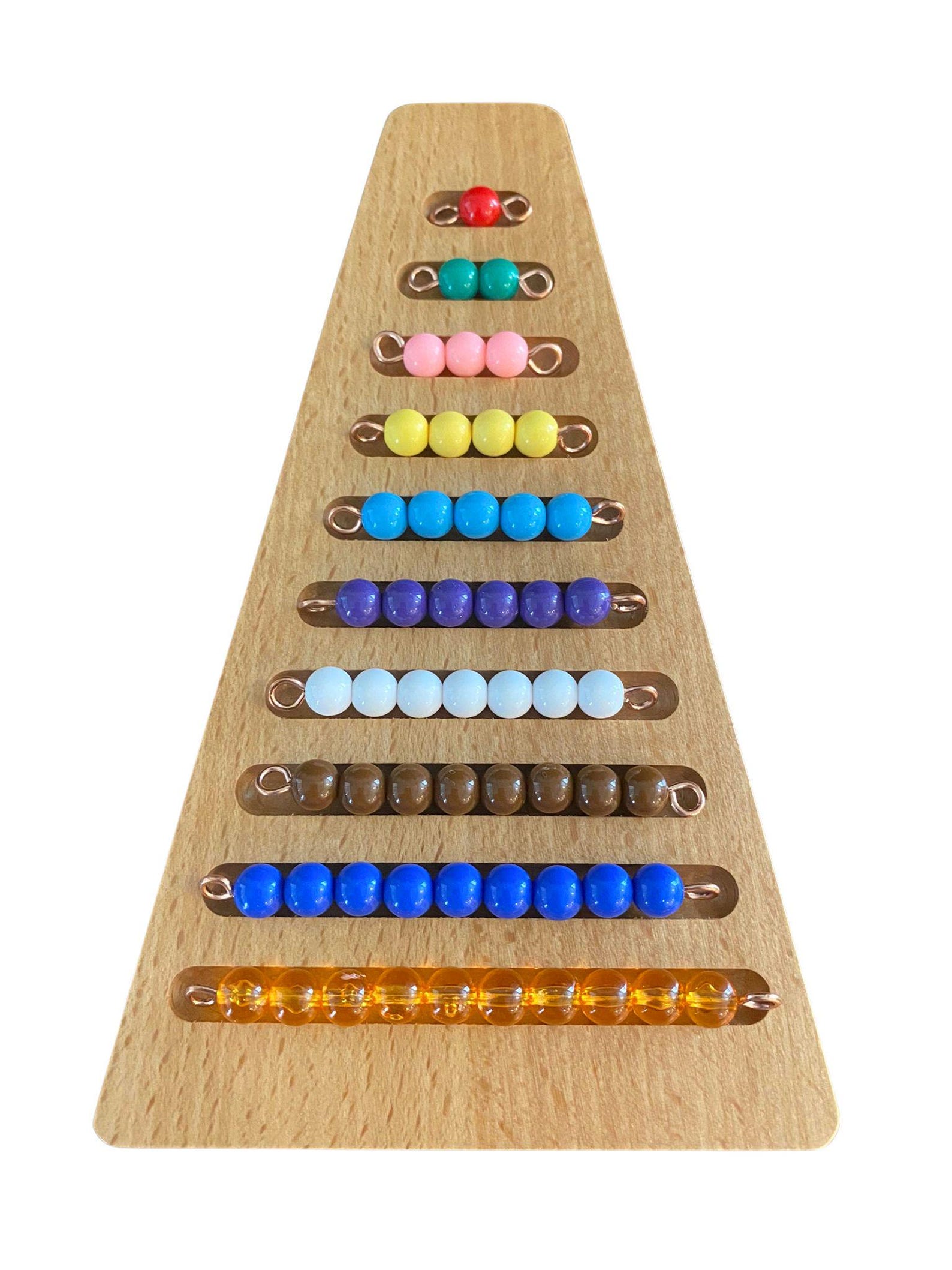 Montessori Math Materials Colored Bead Stairs Early Preschool Learning ...
