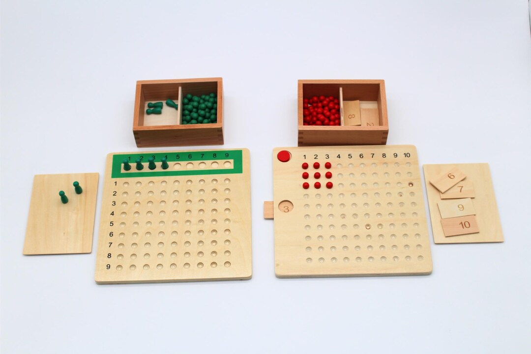 Montessori Multiplication & Division Bead Board: Math Learning ...