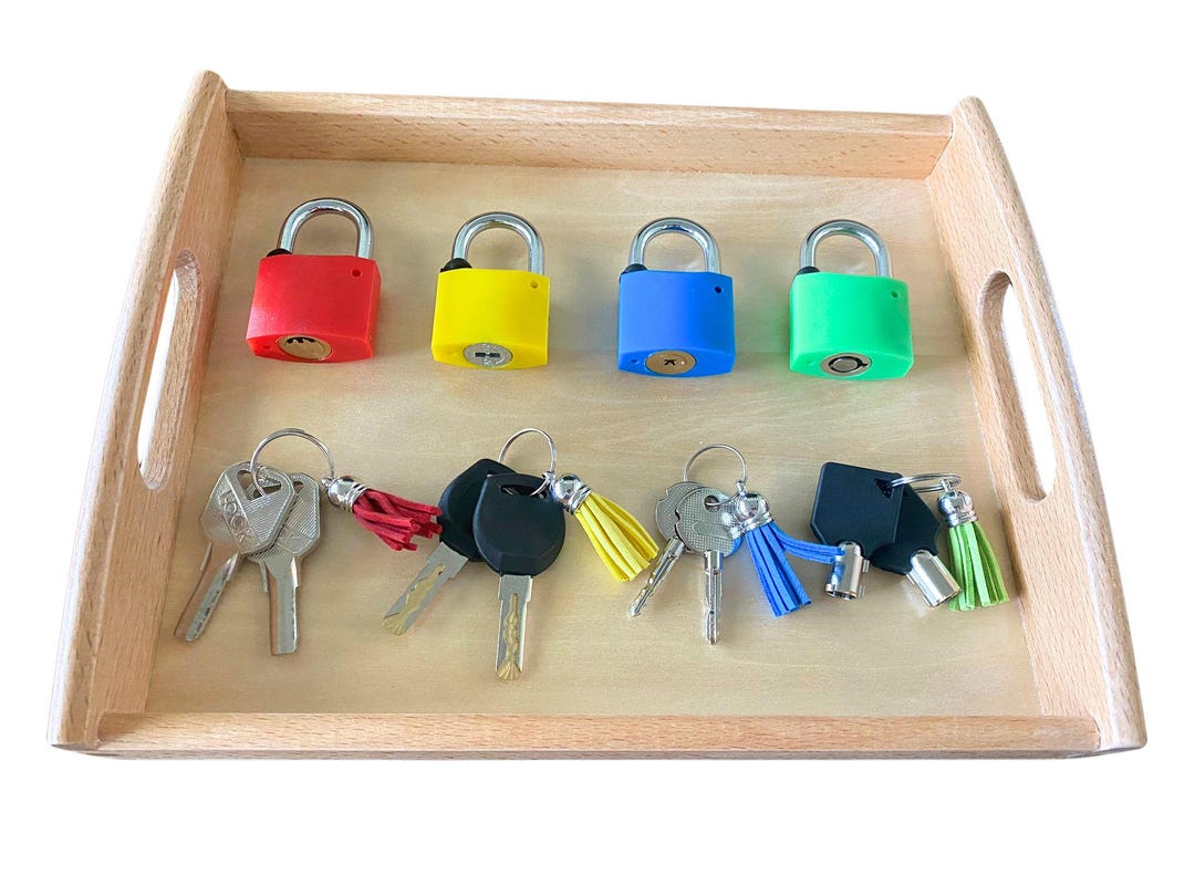 Kids Locks and Keys Learning Toy Set of 4 Preschool Daycare Homeschool ...