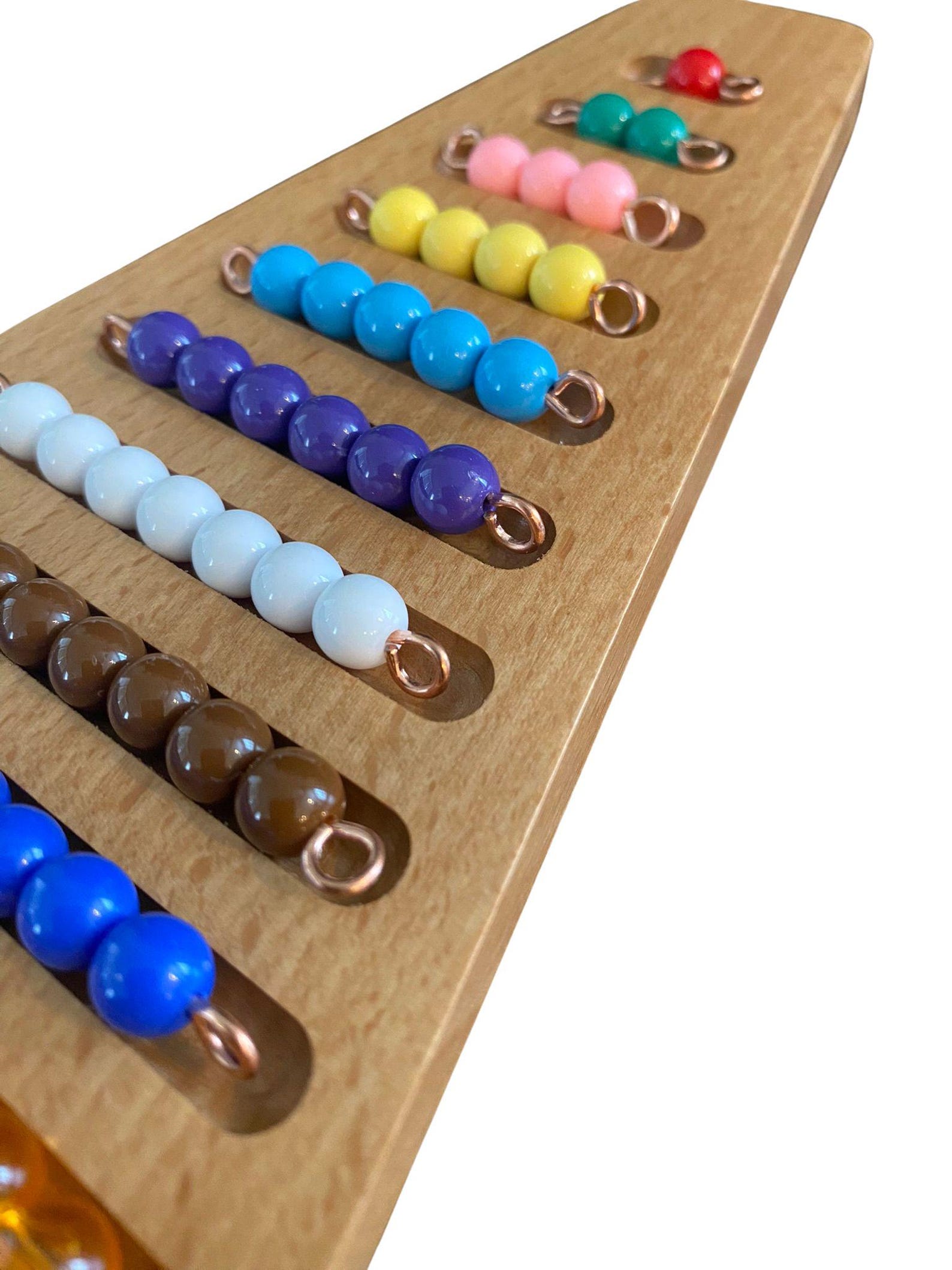 Montessori Math Materials Colored Bead Stairs Early Preschool Learning ...