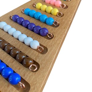 Montessori Math Materials Colored Bead Stairs Early Preschool Learning ...