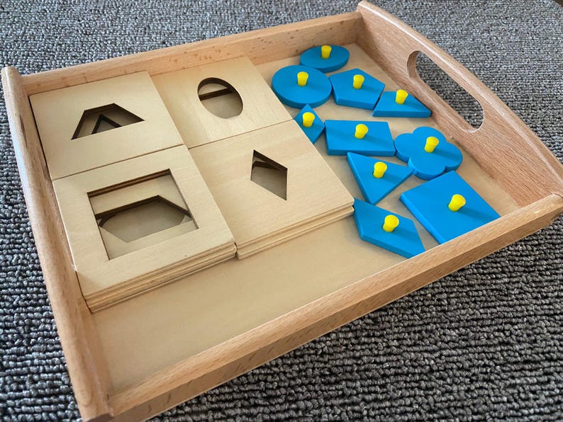 Montessori Materials Mini Geometric Shape Puzzles for Toddlers ...