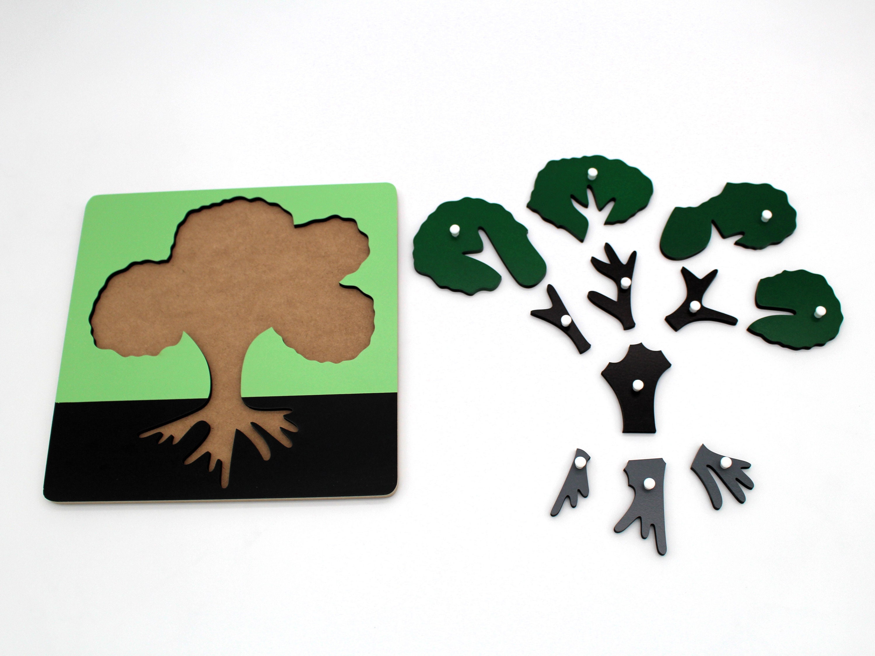 Montessori Botany Wooden Puzzles Leaf/flower/tree Plant Puzzles - Etsy