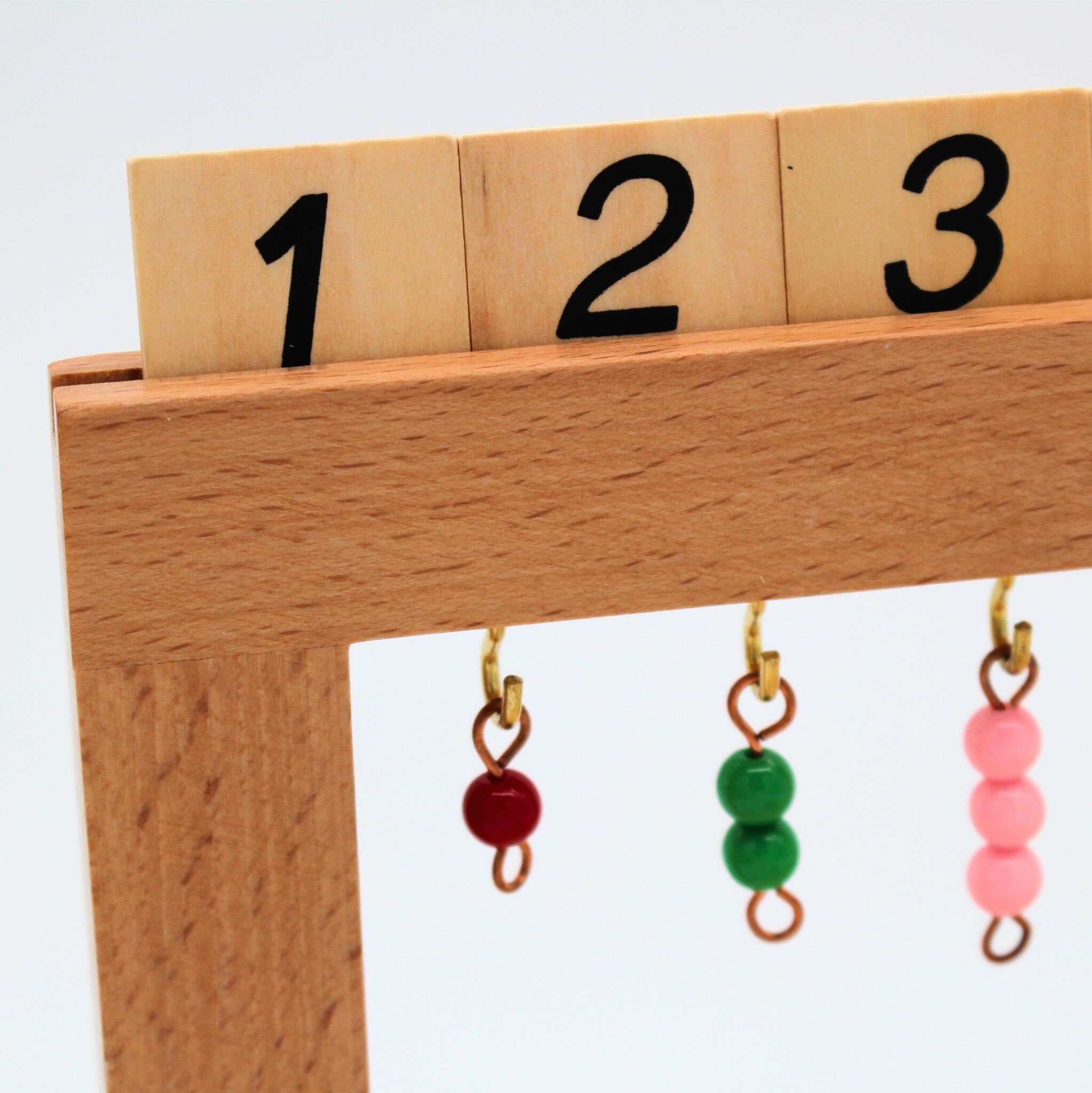 Montessori Math Bead Hanger: Color Bead Stairs & Number Tiles - Etsy