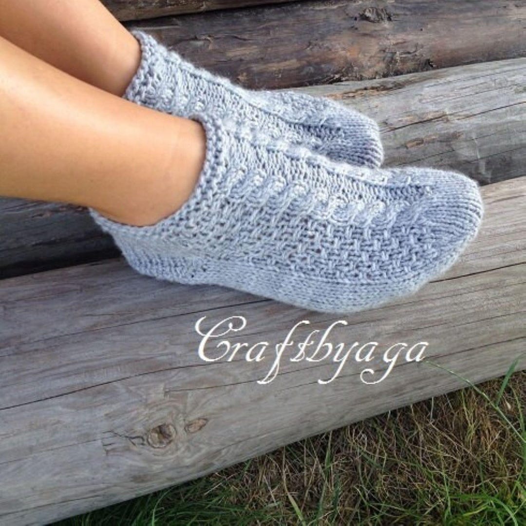 Knit Socks,hand Knit Socks,handmade Socks,hand Knit Slippers,knitted ...