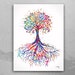 Tree Rooted Watercolor Print Wedding Gift Tree of Life | Etsy