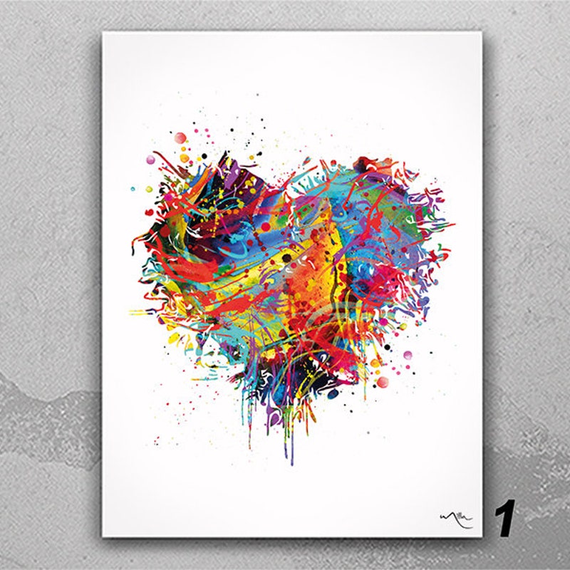 Abstract Heart Art - Etsy