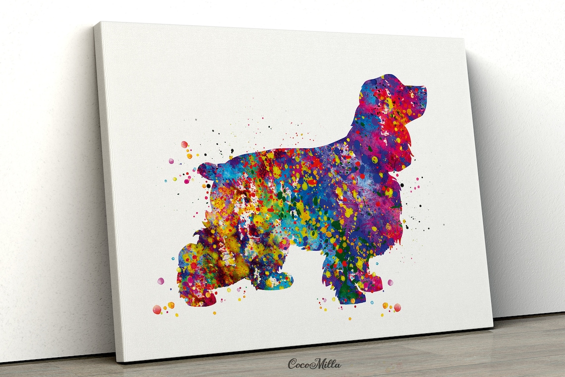 Cocker Spaniel Dog Watercolor Dog Print Cocker Gift Pet Dog | Etsy