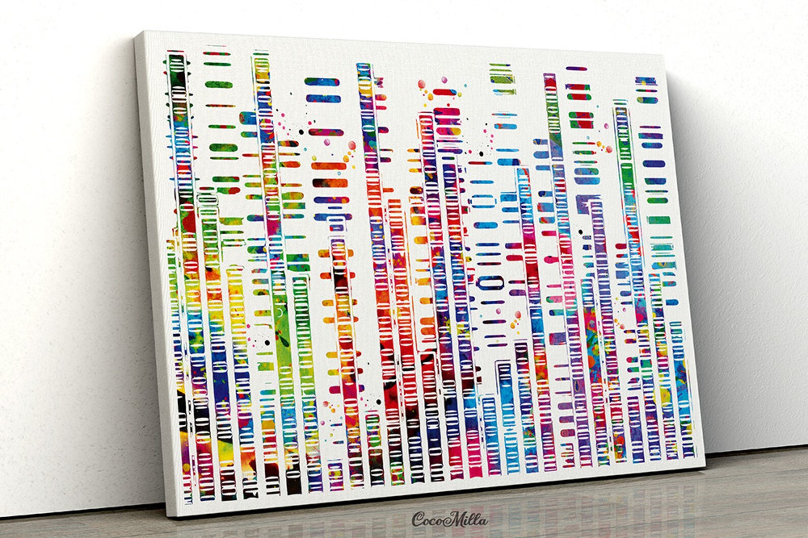 DNA Sequence Art Watercolor Print DNA Molecule Genome Medical - Etsy