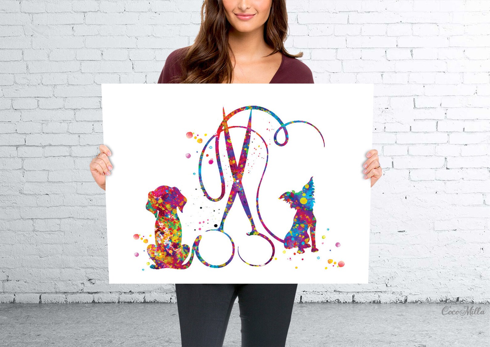 Dog Grooming Watercolor Print Dog Groomers Salon Wall Art Dog - Etsy UK