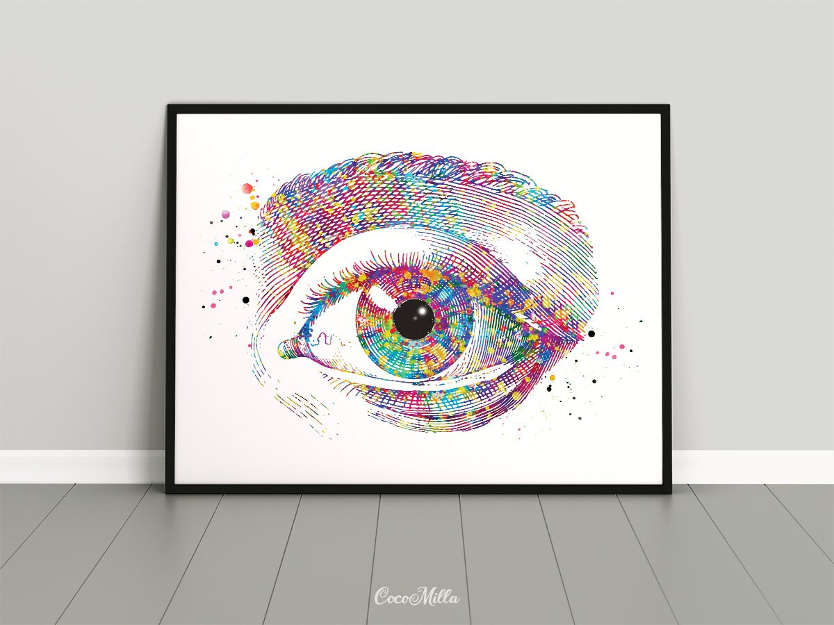 Human Eye Watercolor Print Optometrist Gift Optician Poster | Etsy UK