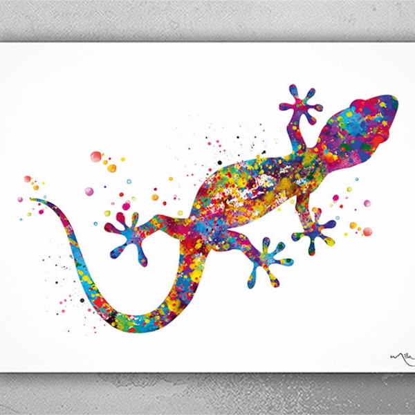 Gecko Wall Art - Etsy