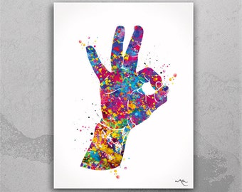 Asl Okay Symbol - Etsy