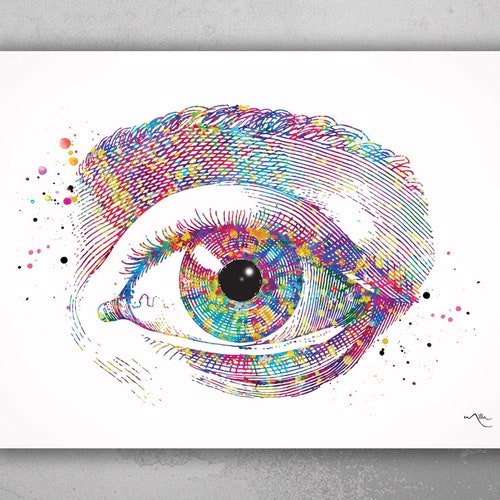 Iris Watercolor Print Human Eye Optometrist Optician Poster - Etsy