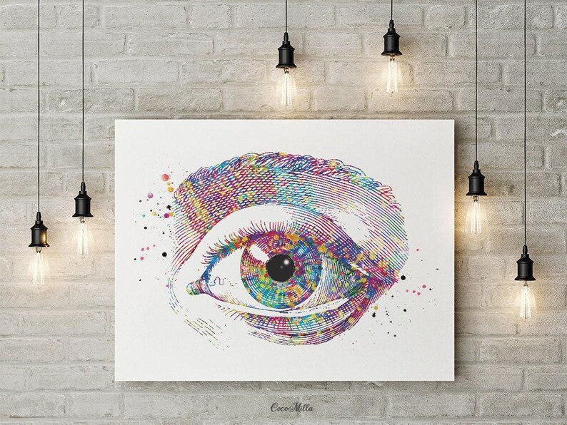 Human Eye Watercolor Print Optometrist Gift Optician Poster Eye Doctor ...