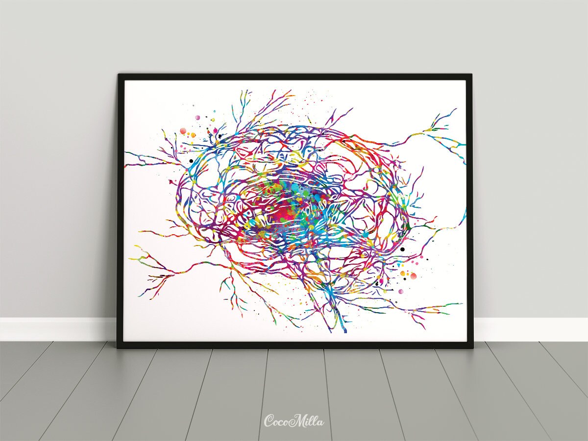 Epilepsy Brain Art Watercolor Print Abstract Medical Art - Etsy UK