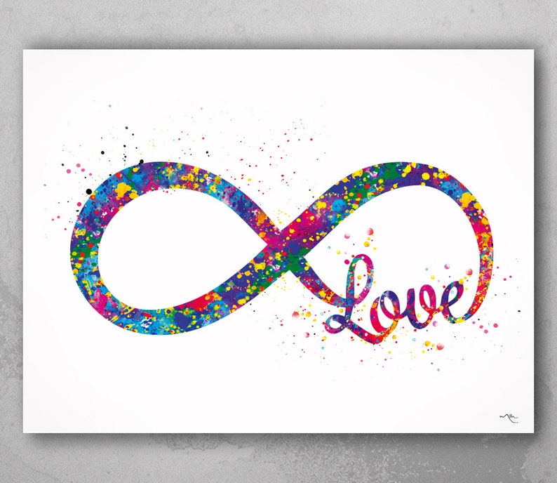 Infinity Love Symbol Watercolor Print Wedding Gift - Etsy