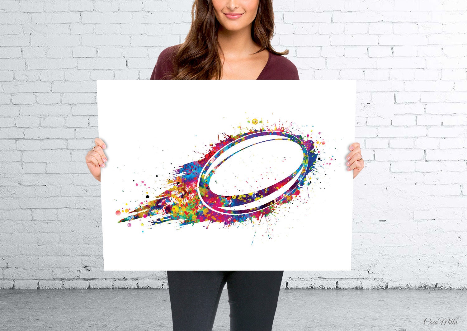 Rugby Player Set of 3 Watercolor Print Rugby Player Man Boy | Etsy