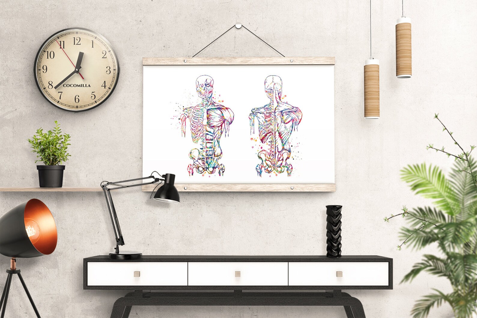 Muscular Art Watercolor Print Human Body Anatomy Art Medical | Etsy